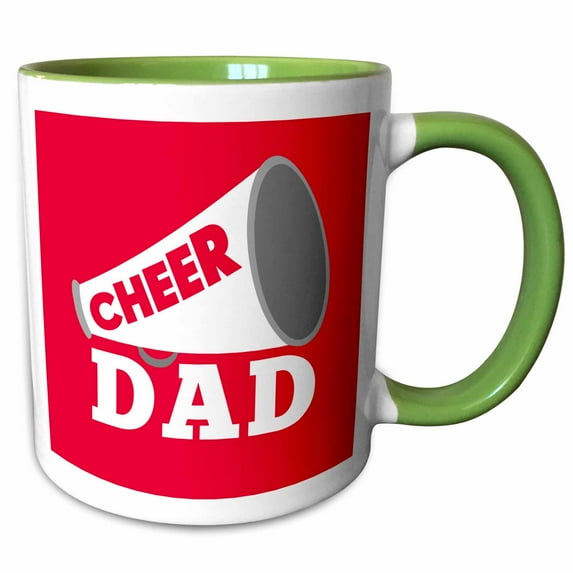 3drose, Cheer Dad, 15oz Two-tone Green Mug - Walmart.com