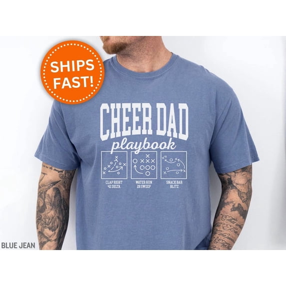 Cheer Dad Shirt, Cheer Dad Playbook Shirt Cheering Dad Father'S Day ...