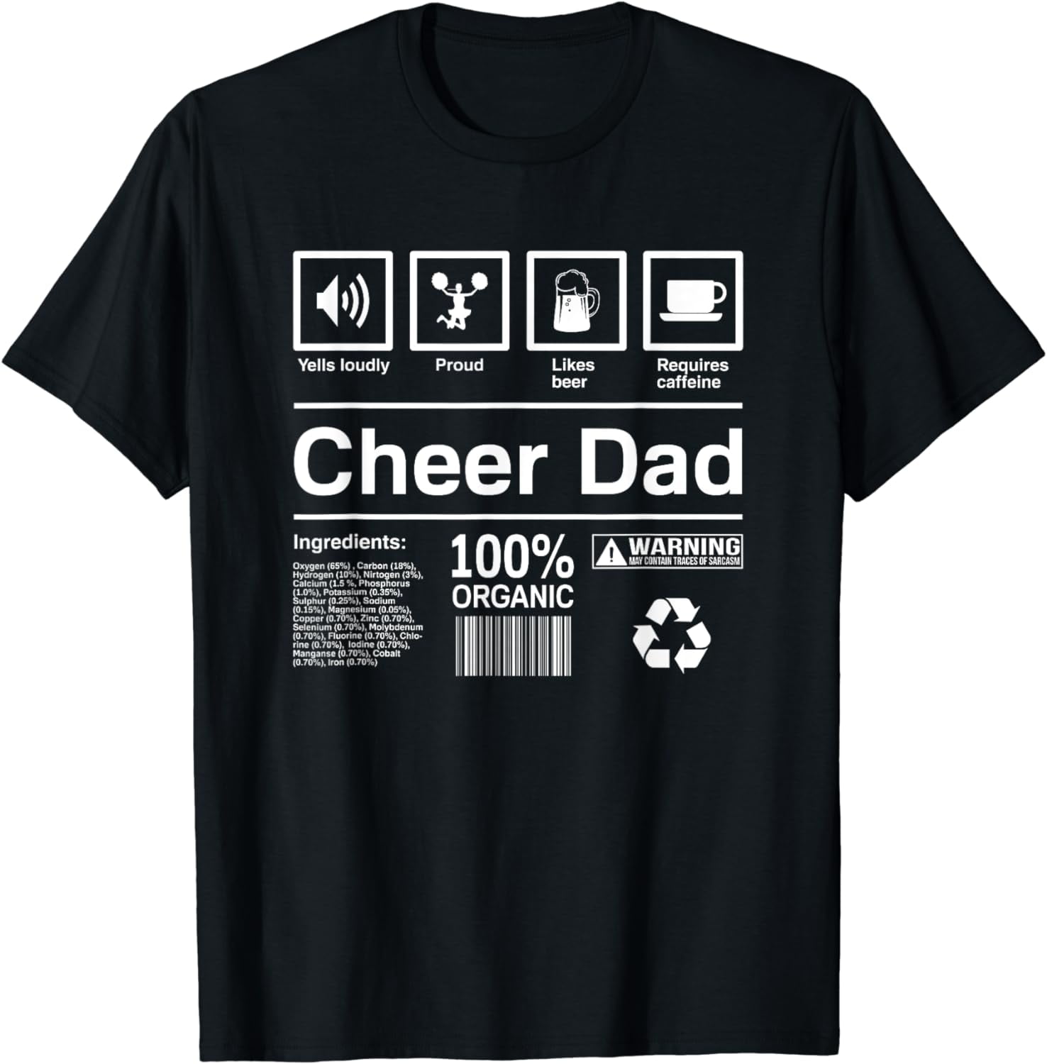 Cheer Dad T-Shirt | Funny Cheer Dad Shirts - Walmart.com