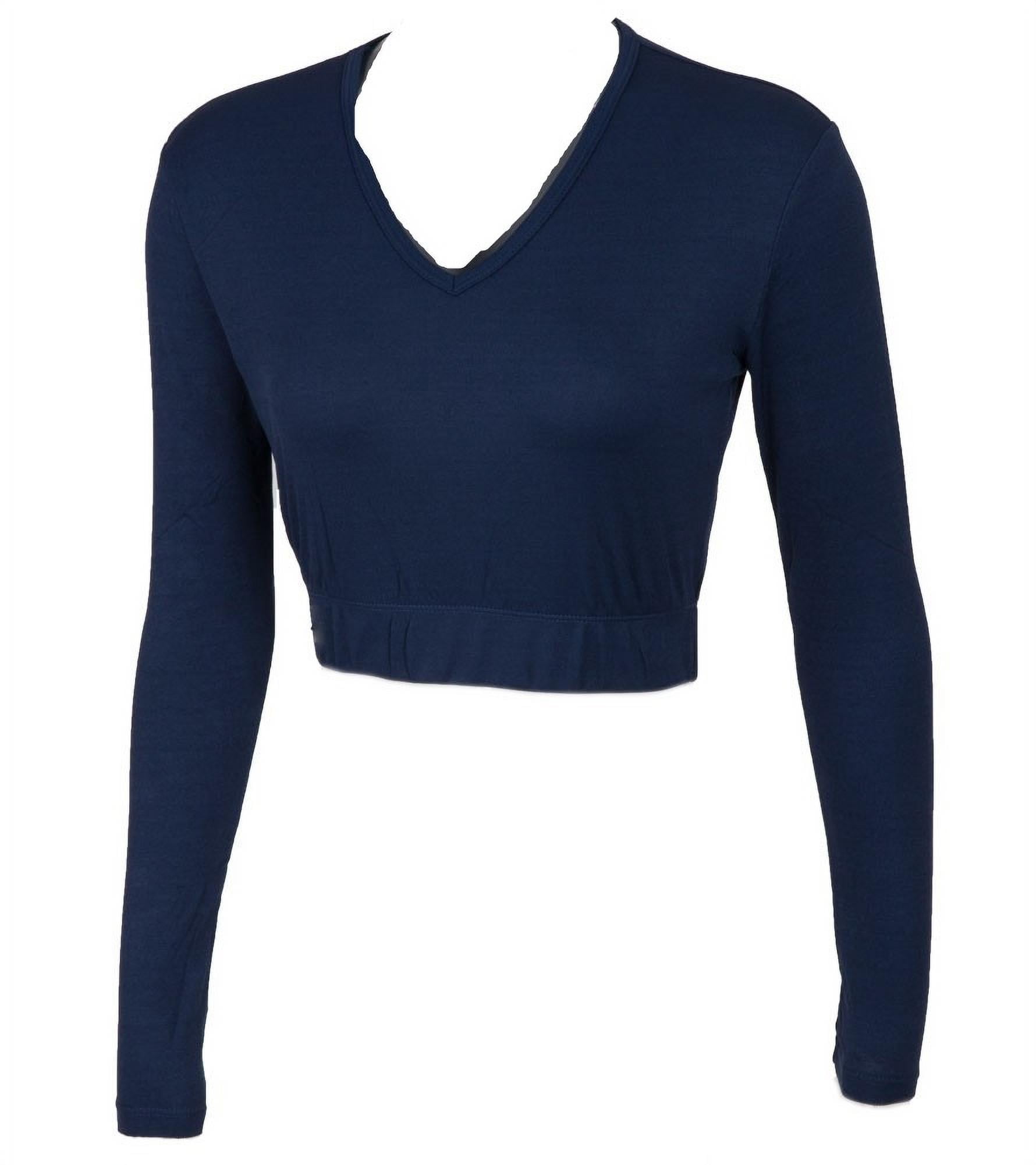 Cheer Fantastic Turtleneck Midriff Navy Ladies Medium - Walmart.com