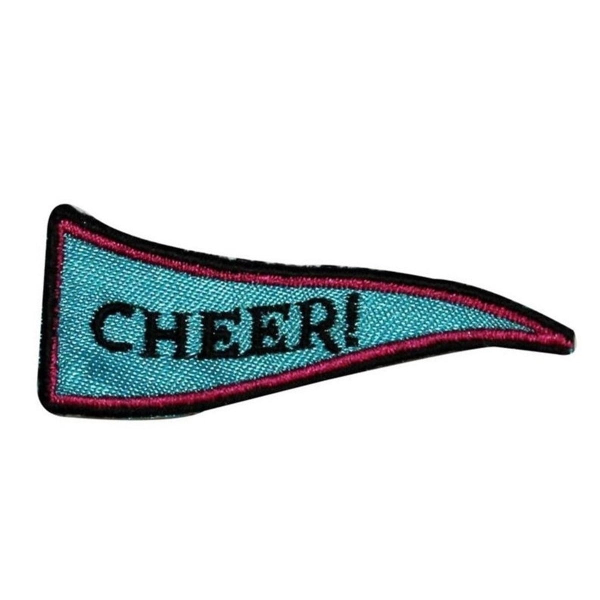 Cheer Flag Banner Patch Cheerleader Girl Badge Sign Embroidered Iron On ...