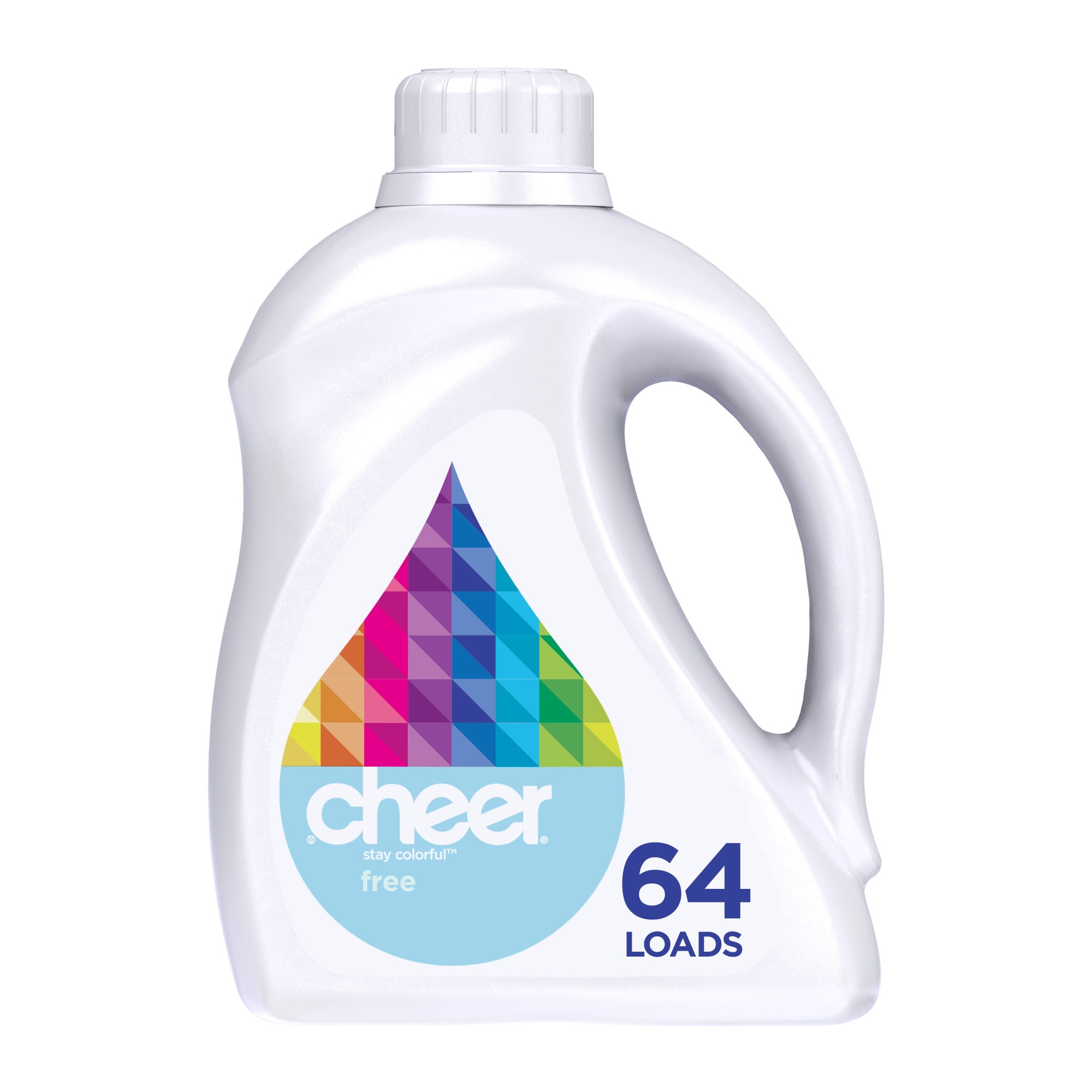 Cheer Free Liquid Laundry Detergent, 100 fl oz, 64 Loads, Ideal for ...