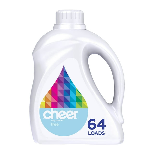 Cheer Free Liquid Laundry Detergent, 100 fl oz, 64 Loads, Ideal for ...