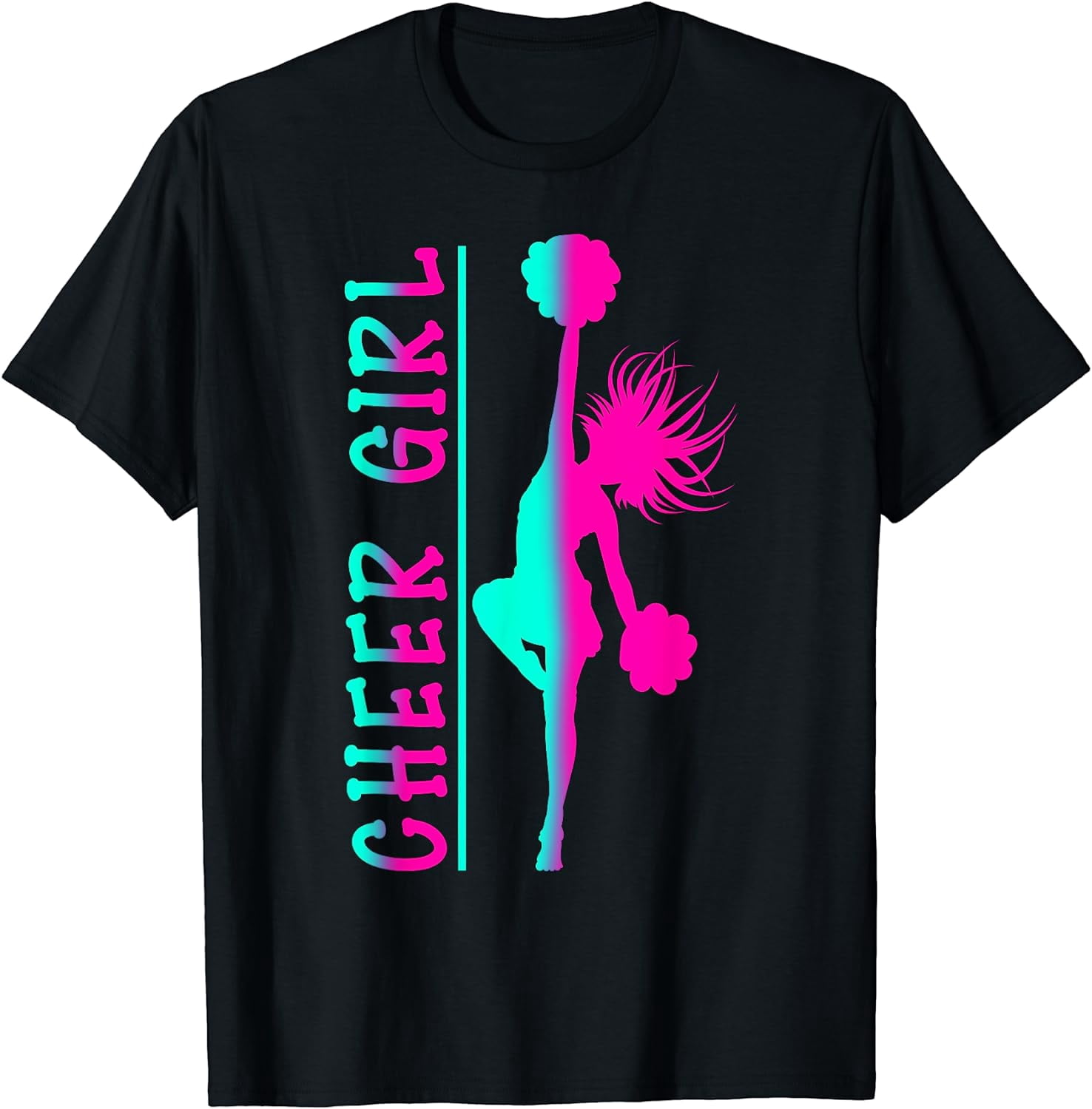 Cheer Girl Cheerleading Women Cheering Cheerleader T-Shirt Black Medium ...