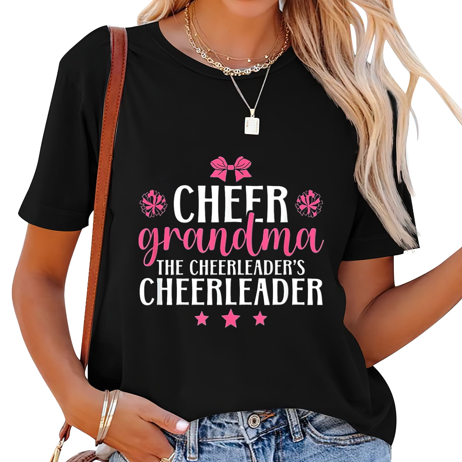 Cheer Grandma The Cheerleader's Cheerleader Grandm Women's Short Sleeve ...