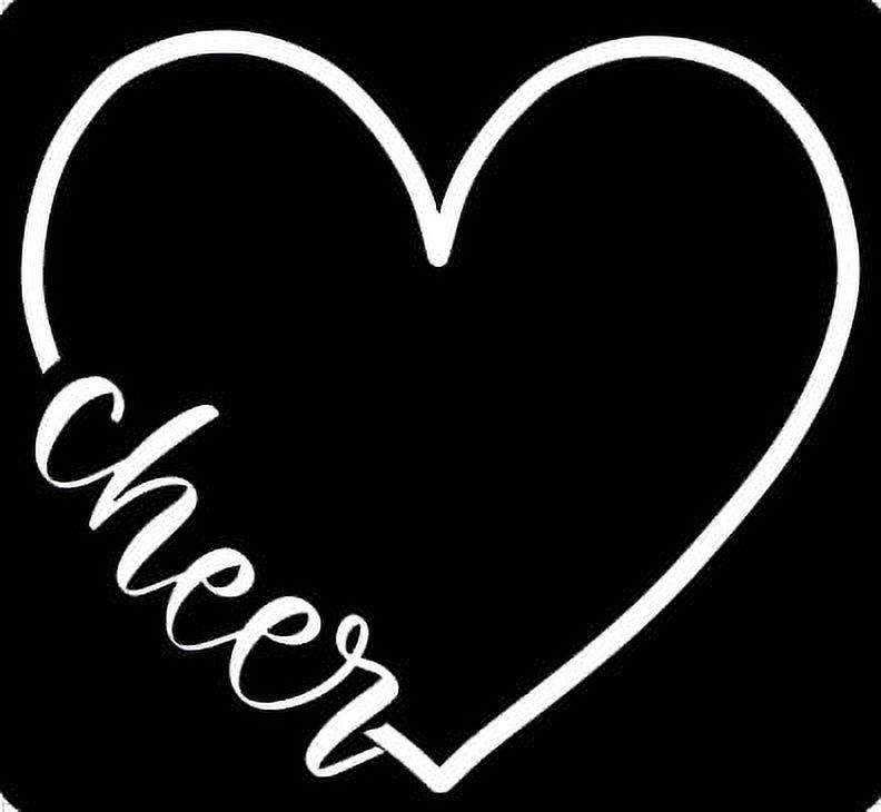 Cheer Heart - Car Window - Premium Vinyl Decal/Sticker - Walmart.com