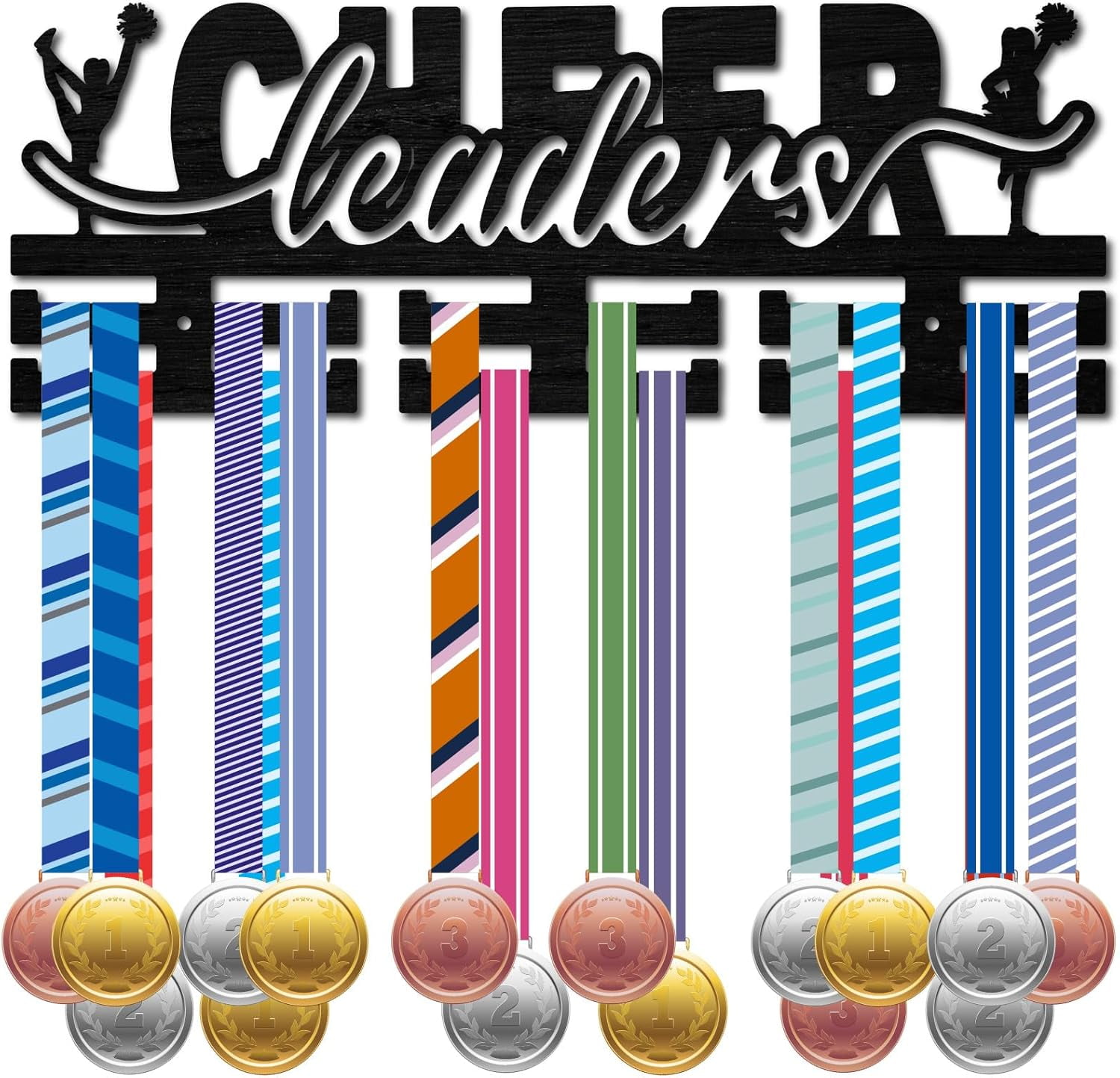Cheer Leaders Medal Holder Sports Medal Hanger Wall Mount Decor Race ...