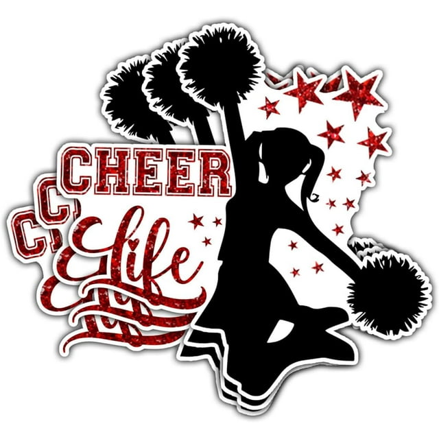 Cheer Life Cheerleader Decal Vinyl Sticker, Cheerleading Stickers ...