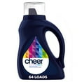 Cheer Liquid Laundry Detergent, HE Compatible, 92 fl oz for 64 Loads ...