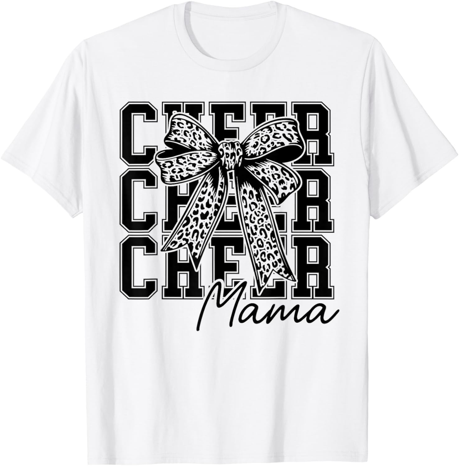 Cheer Mama Cheerleader Mom Biggest Fan Mothers Day Womens T-Shirt ...