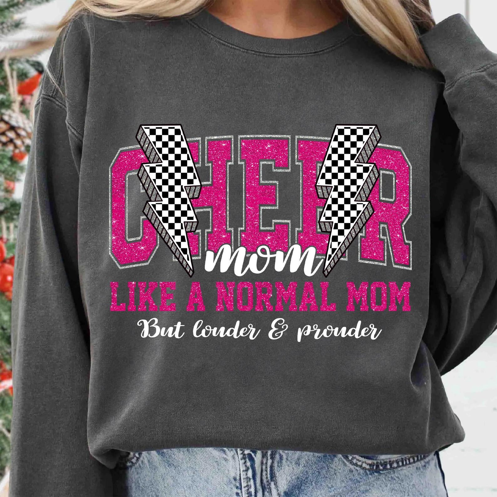 Cheer Mama Sweatshirt, Cheer Varsity Crewneck, Cheer Mom Pullover ...