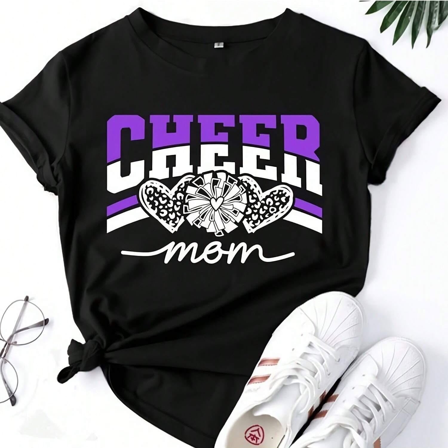 Cheer Mom , Cheer , Leopard Cheer Mom Design, Cheetah Cheer Mom ...