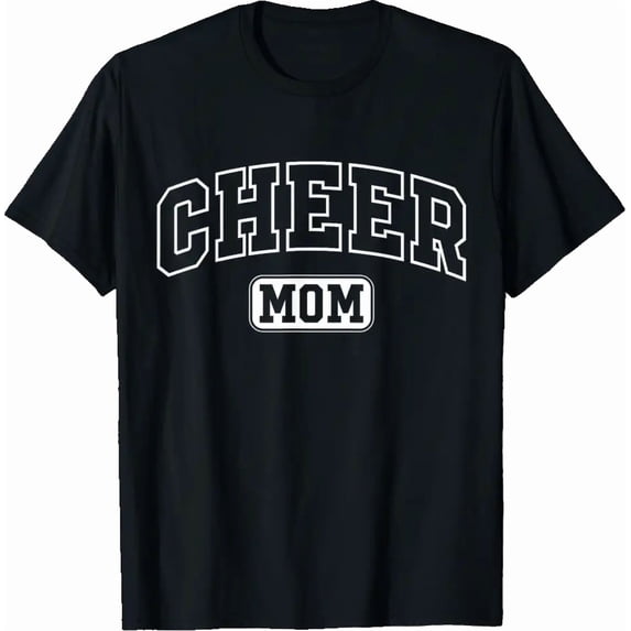 Cheer Mom Funny Athletic Lettering Mothers Day Cheerleader T Shirt
