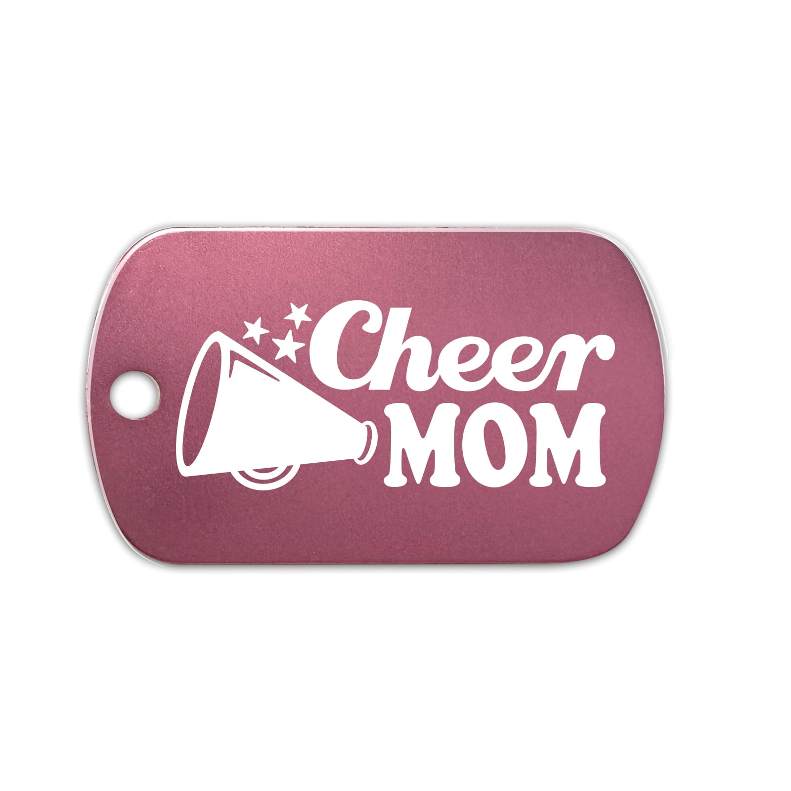 Cheer Mom GI Dog Tag Aluminum Keychain spirit cheerleading dance - Pink ...