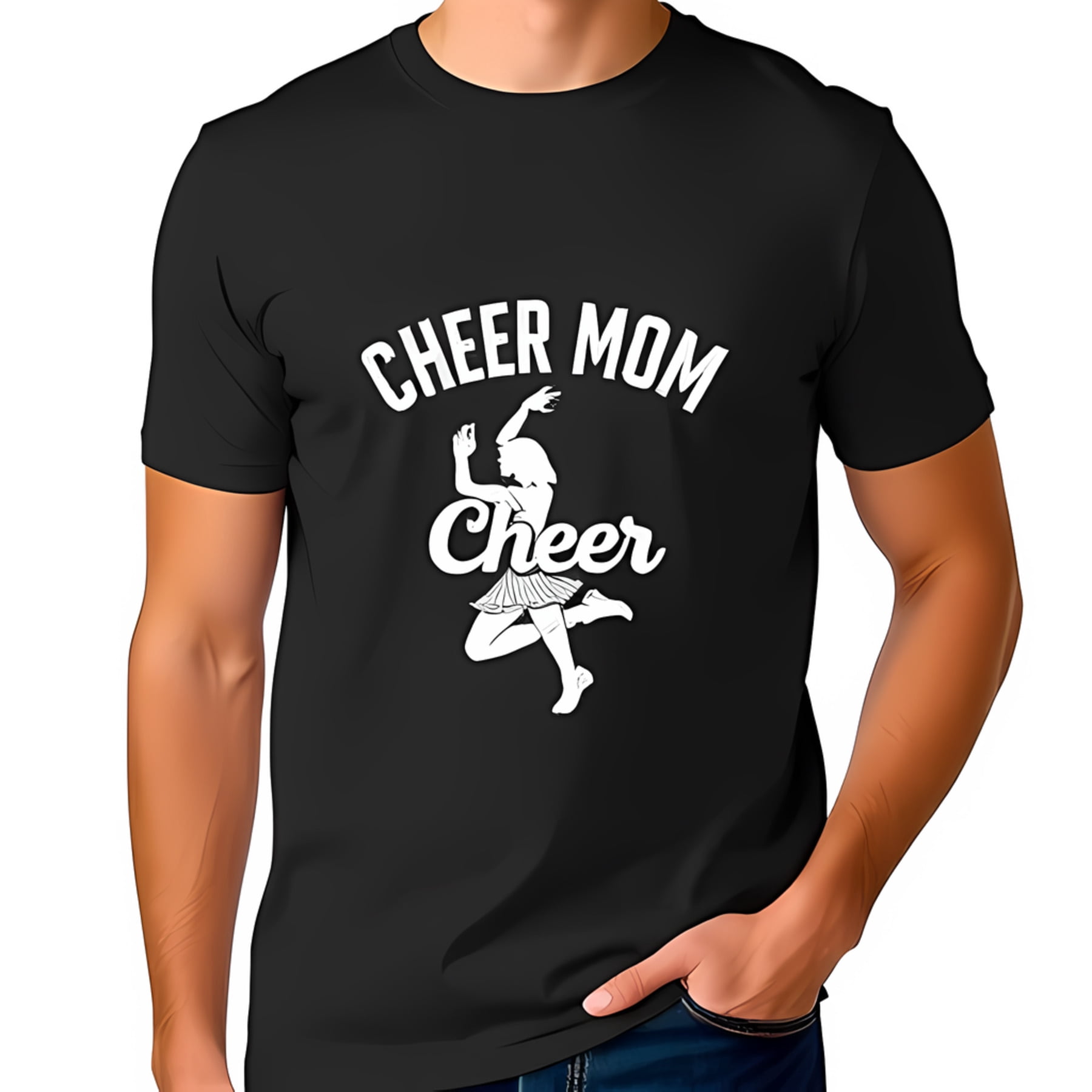 Cheer Mom Graphic T-Shirt - Soft Cotton Short Sleeve Tee with ...