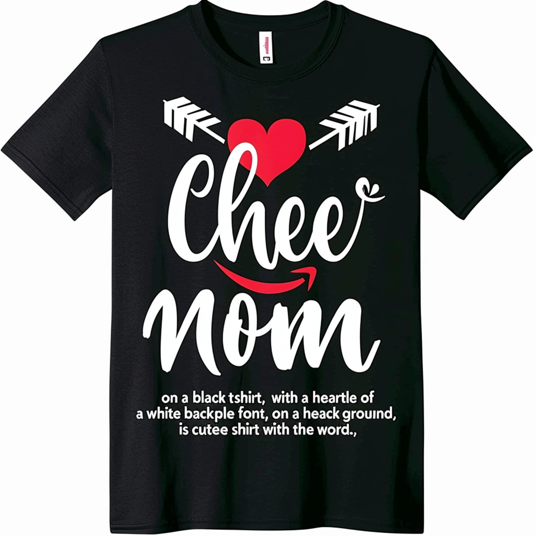 Cheer Mom Heart Arrow Graphic Black TShirt Cute Cheerleader Mom Tee for ...