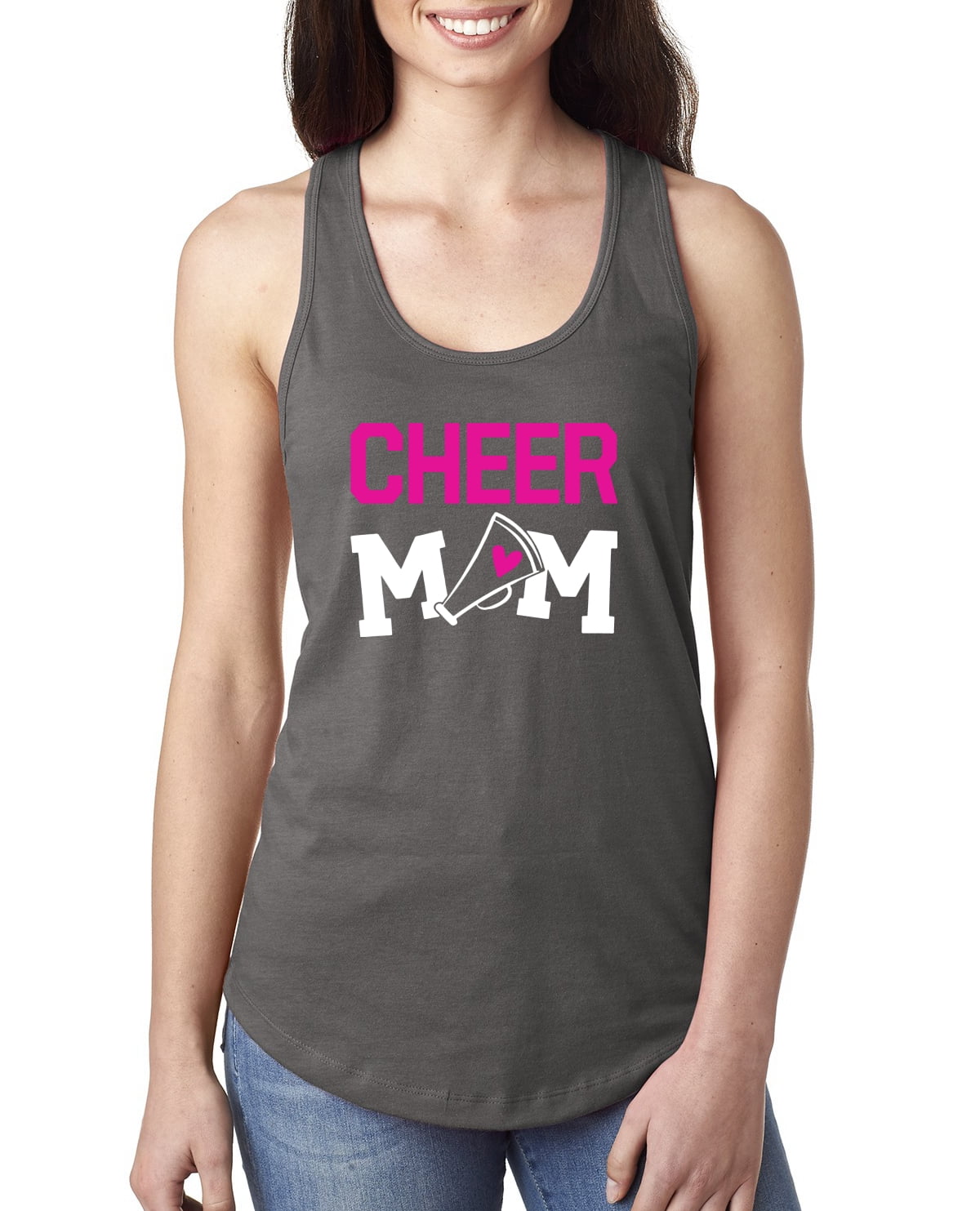 Cheer Mom Kids Super-Fan Love Pink Heart | Womens Sports Jersey ...