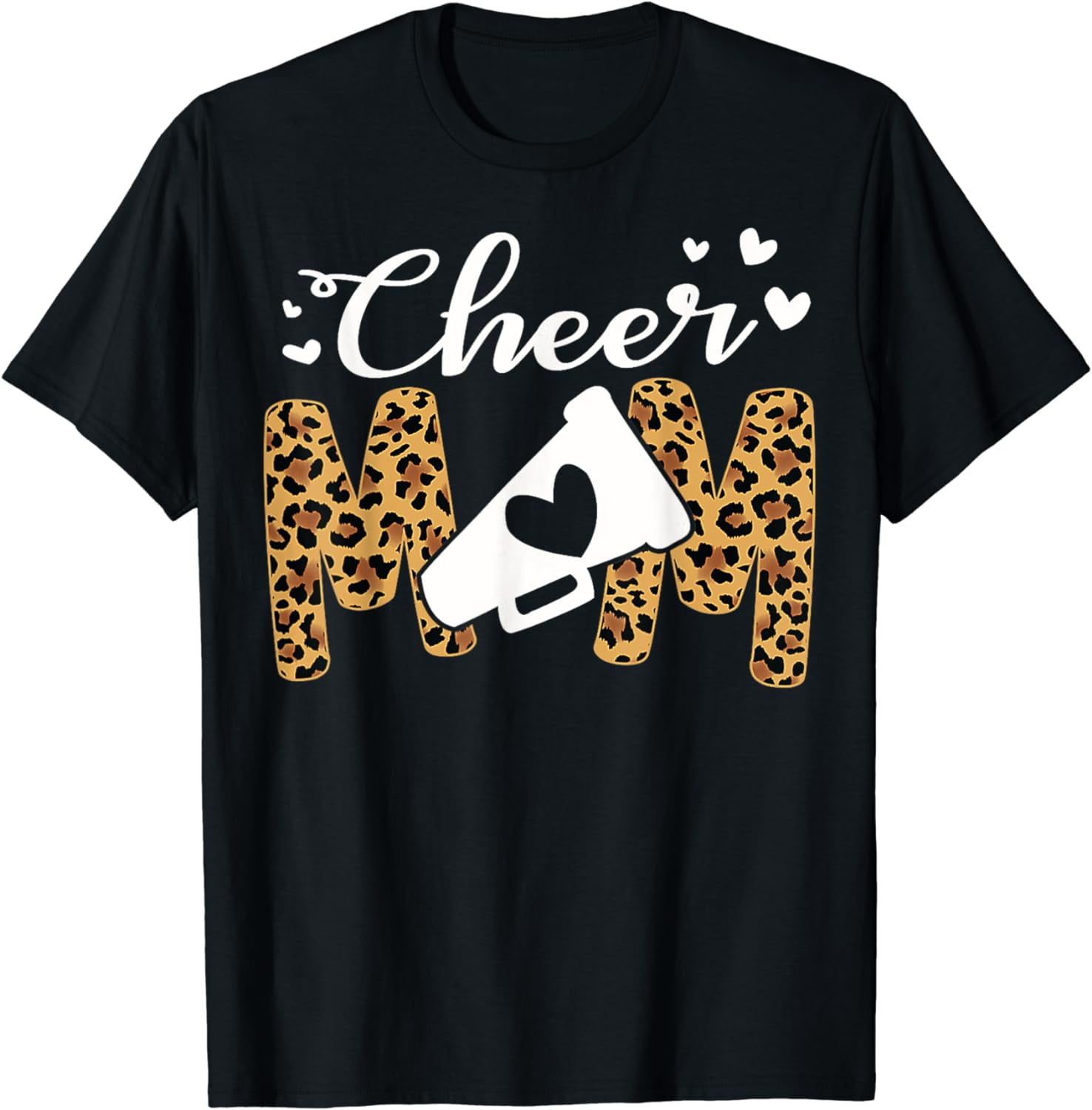 Cheer Mom Leopard Messy Bun Cheerleader Cheer Mom T-Shirt - Walmart.com