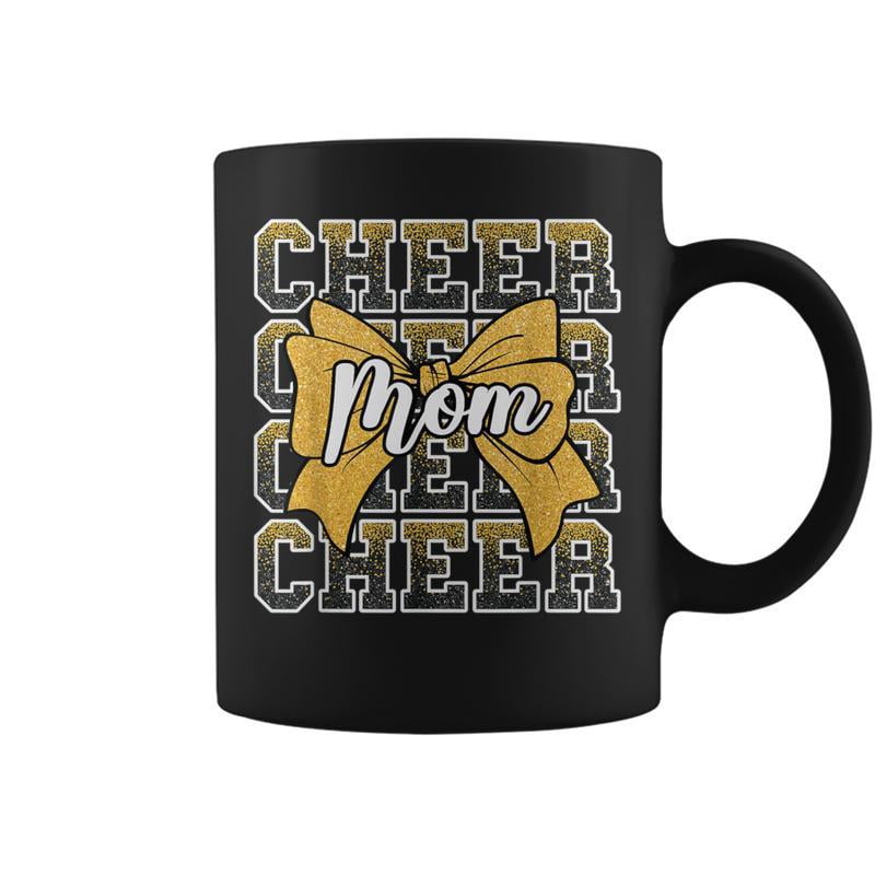 Cheer Mom Mama Bow Sport Cheerleader Cheerleading Yellow Cof - Walmart.com
