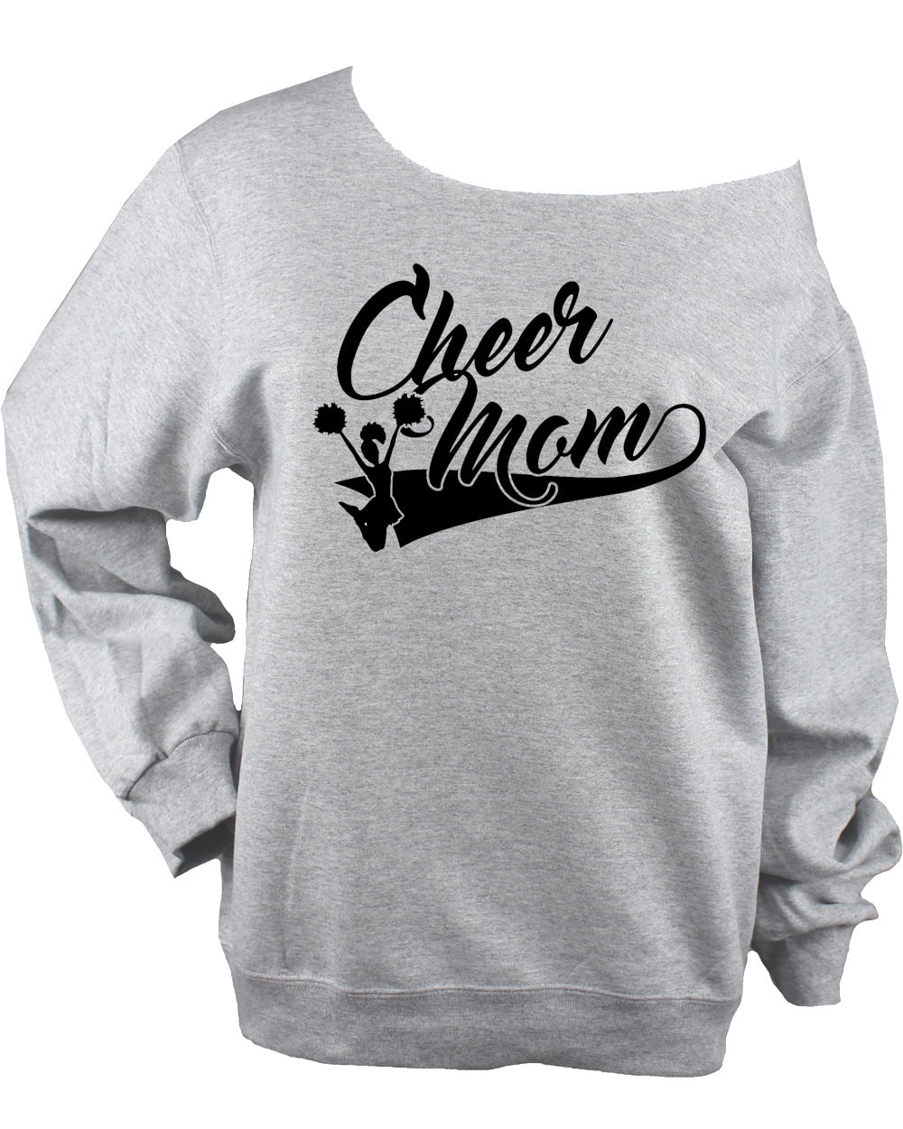Cheer Mom Off Shoulder Sweatshirt UNISEX SWOOP with Cheerleader Light ...
