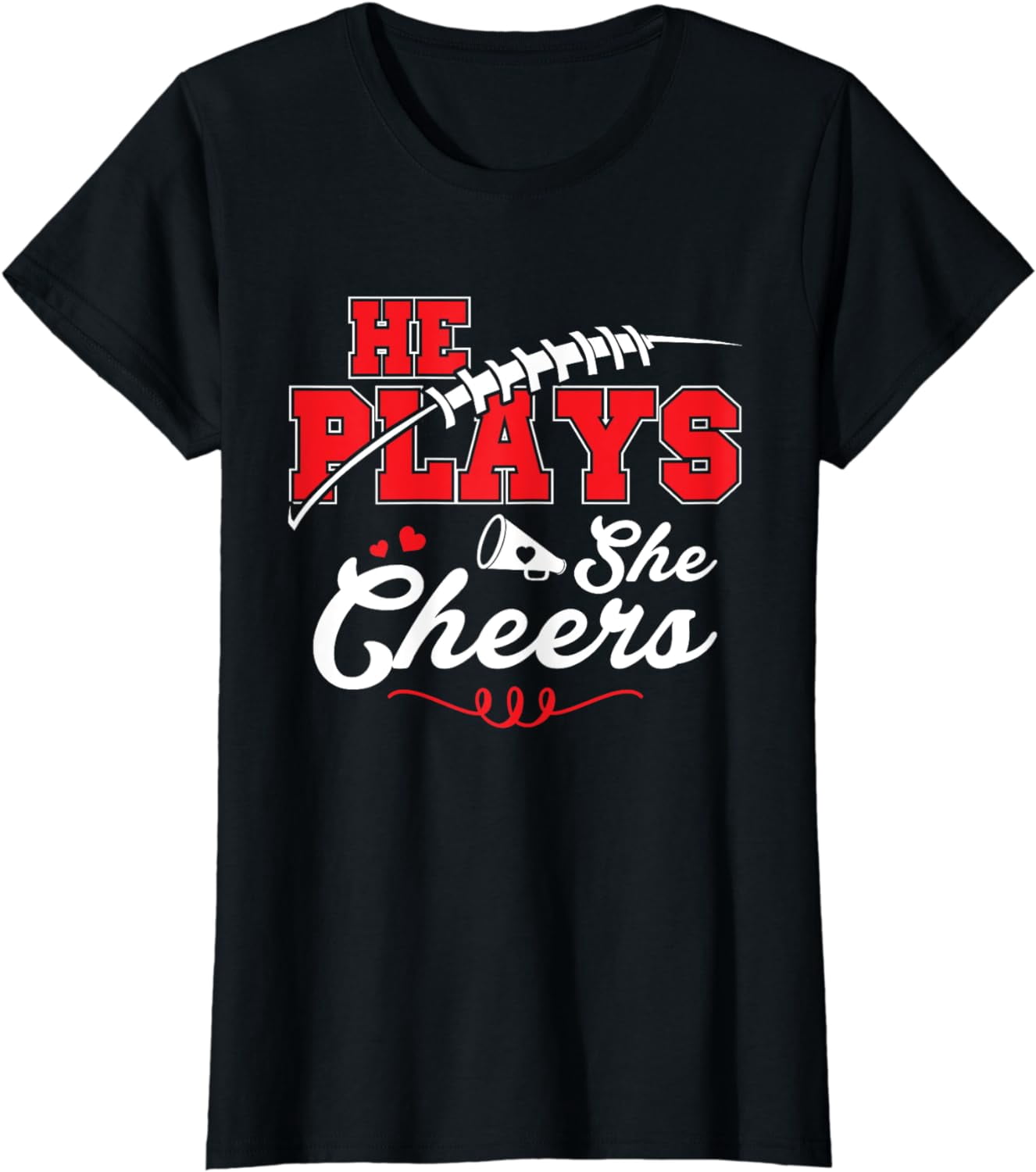Cheer Mom Son plays Football Daugher Cheerleader Cheer Mom T-Shirt ...