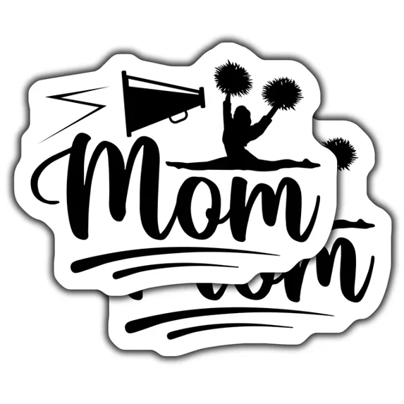 Cheer Mom Sticker Wide Cheerleading Mom Decals Cheer Mom Vinykindle ...