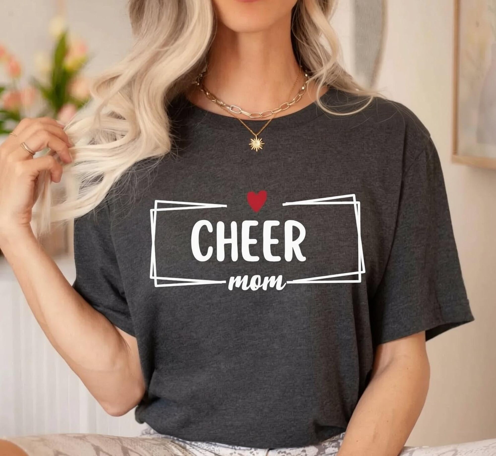 Cheer Mom TShirt Cheer Competition Mom Cheer Mama Cute Cheer Mom Tee ...
