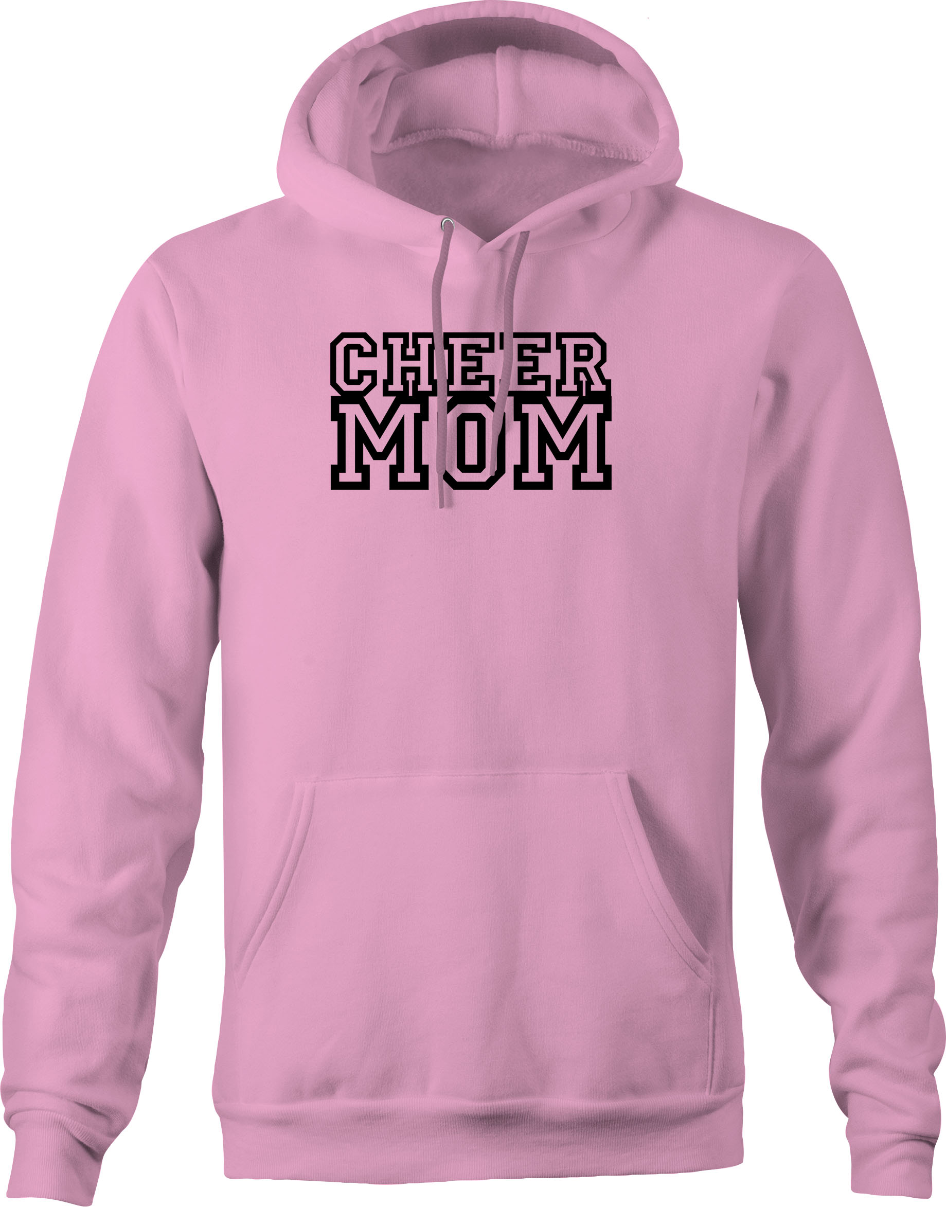 Cheer Mom Varsity Cheerleading Proud Love Family Light Pink Hoodie ...