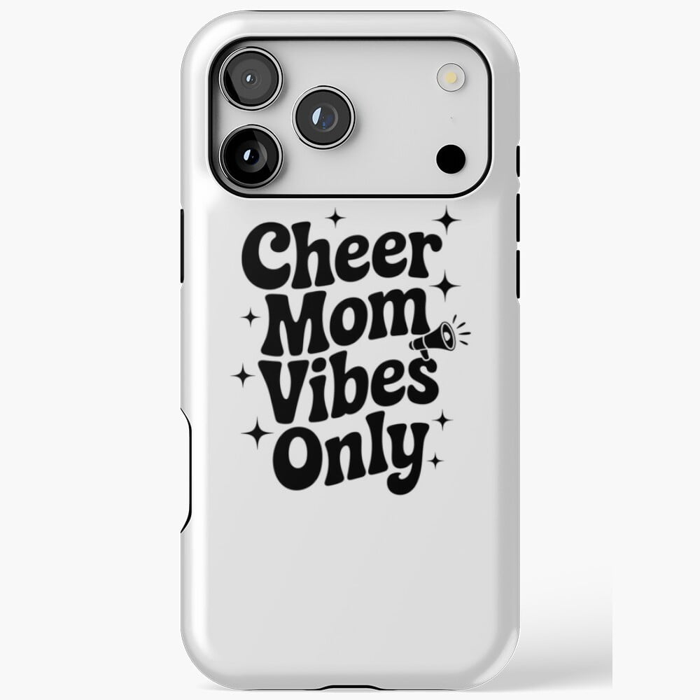 Cheer Mom Vibes Only Retro Spirit Design for iPhone Case 17 through 11 ...