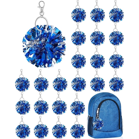 Cheer Pom Pom Keychain Cheerleader Gifts Cheerleading Keyring Charm ...