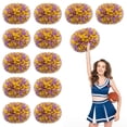 Cheer Pom Poms 12 Pcs With Handle- Cheerleading Handheld Squad Pompoms ...