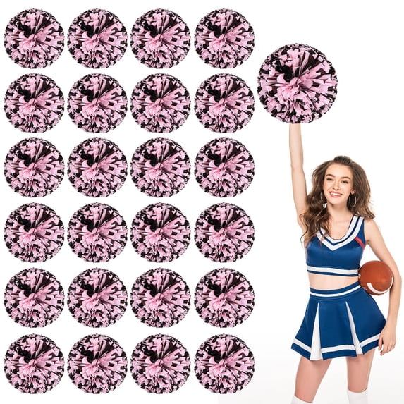 Cheer Pom Poms 24 Pcs Four Finger Handle- Cheerleading Handheld Squad ...