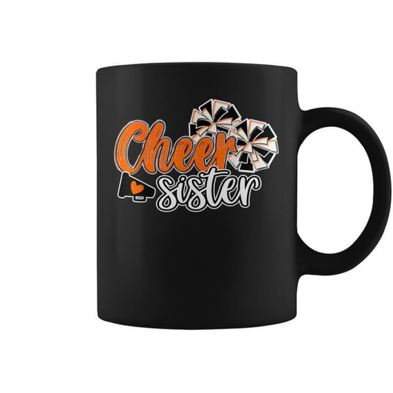 Cheer Sister Pom Poms Orange Mascot Colors School Coffee Mugs - Walmart.com