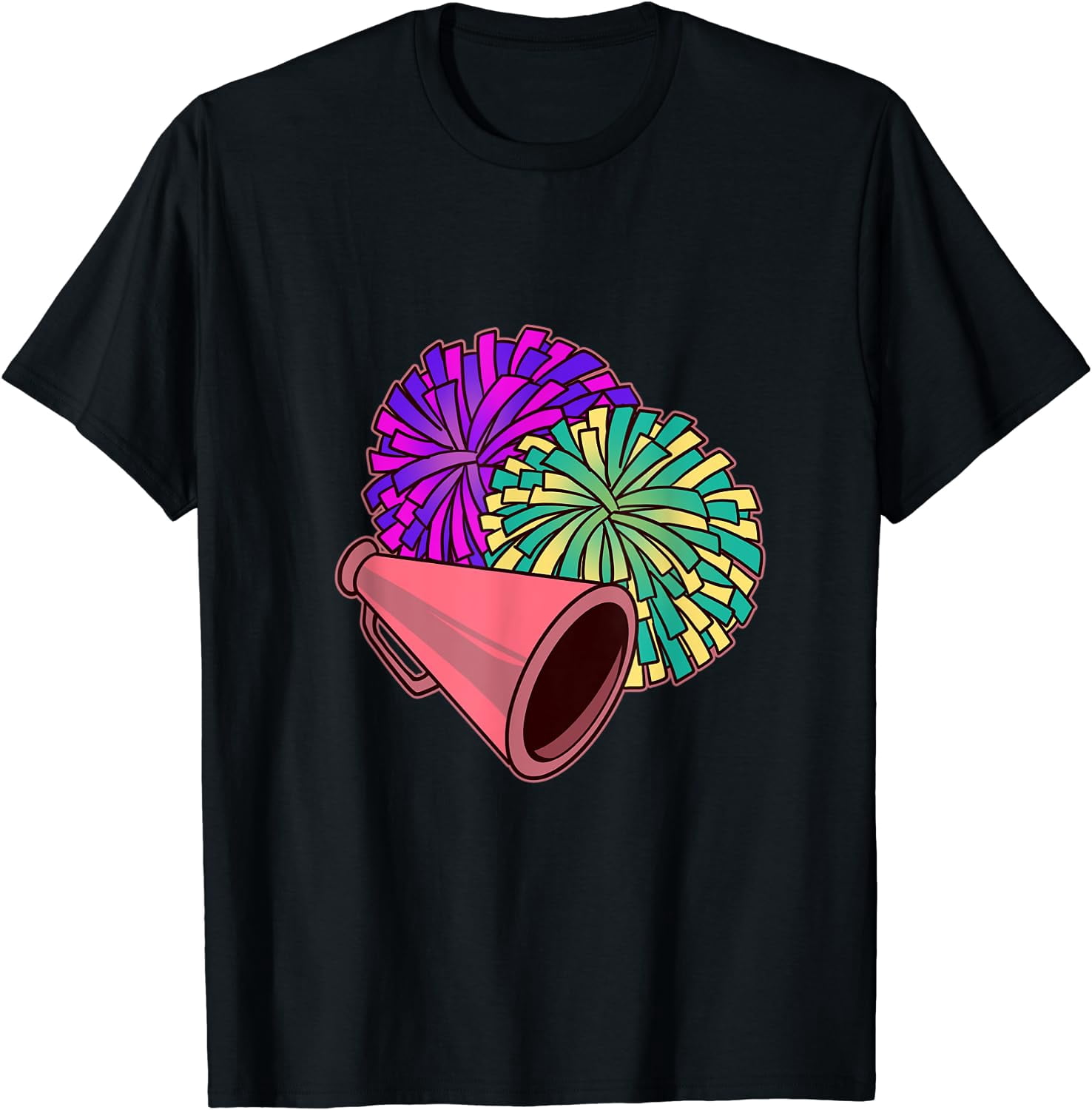 Cheer Squad Cheerleading Team Cheerleader T-Shirt Black Large - Walmart.com