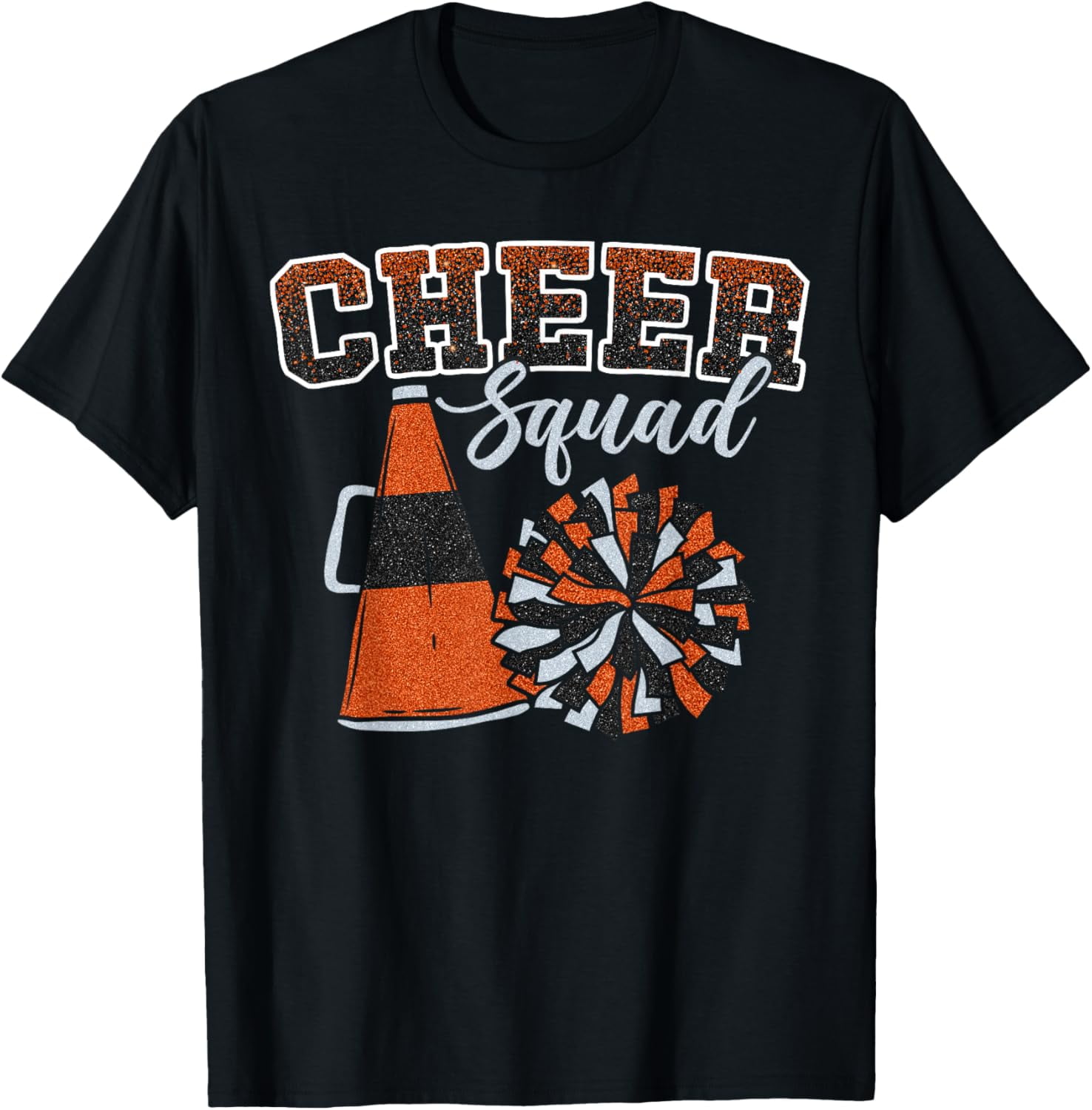 Cheer Squad Funny Cheerleader Cheerleading Orange Women Girl T-Shirt ...