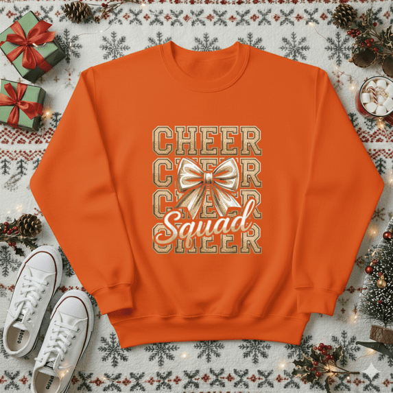 Cheer Squad Gold Funny Sports Team Cheerleading Spirit Style Sweatshirt ...