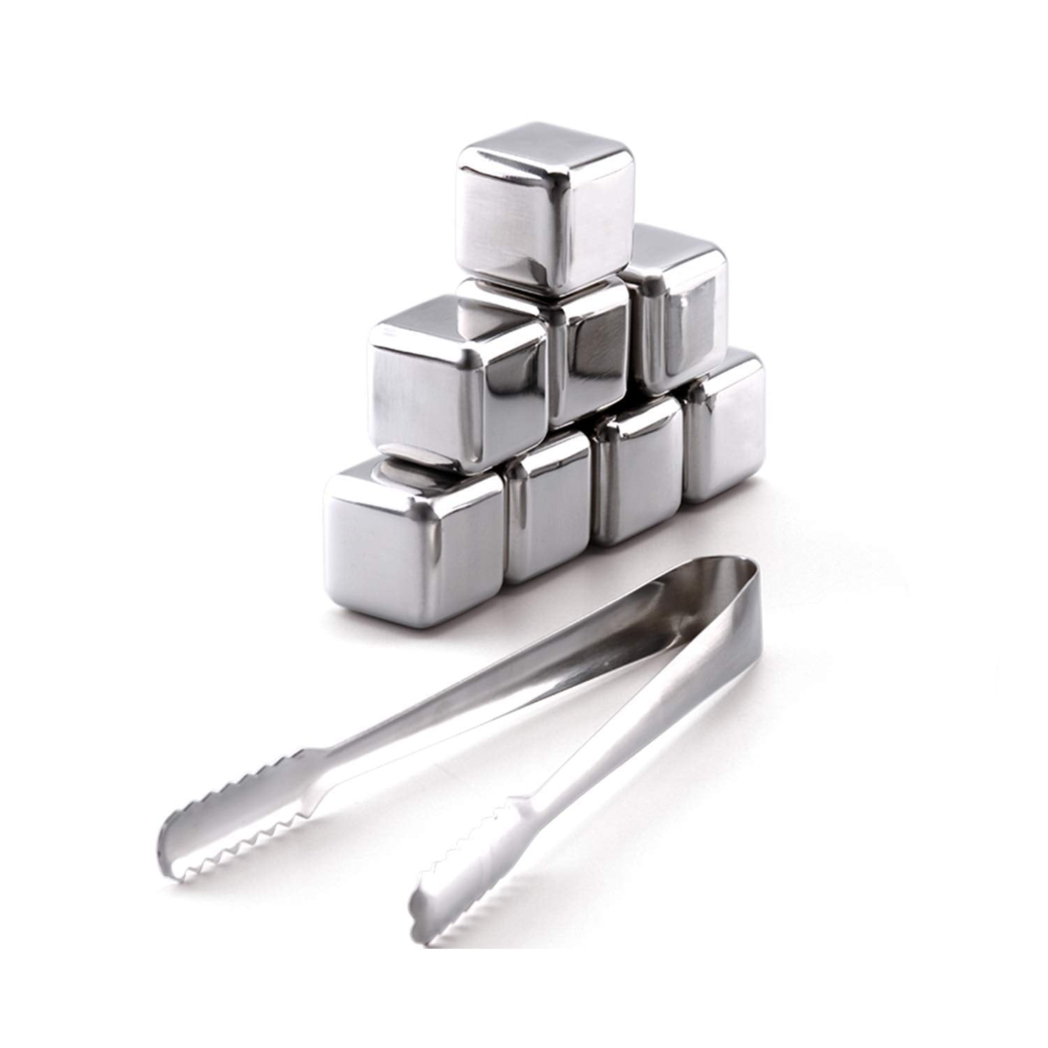 Cheer Stainless Steel Ice Cubes, Whiskey Stones Reusable Ice Cubes ...