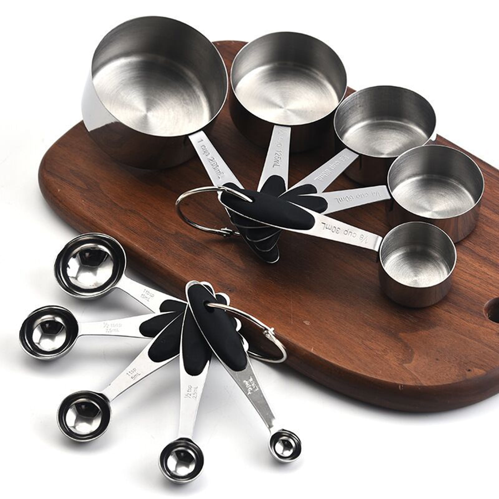 Cheer US 10Pcs/Set Measuring Cups, Measuring Cups Set Stainless Steel ...