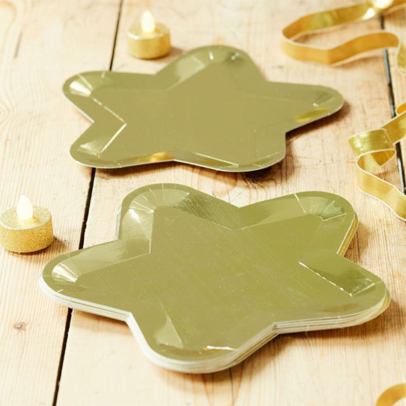 Cheer US 10Pcs/Set Thick Star Shaped Paper Plates Disposable Party ...