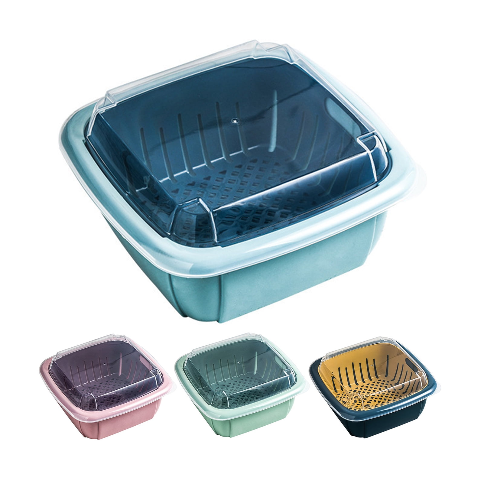 Cheer.US 2-in-1 Kitchen Strainer/Colander & Bowl Sets, Large Plastic ...