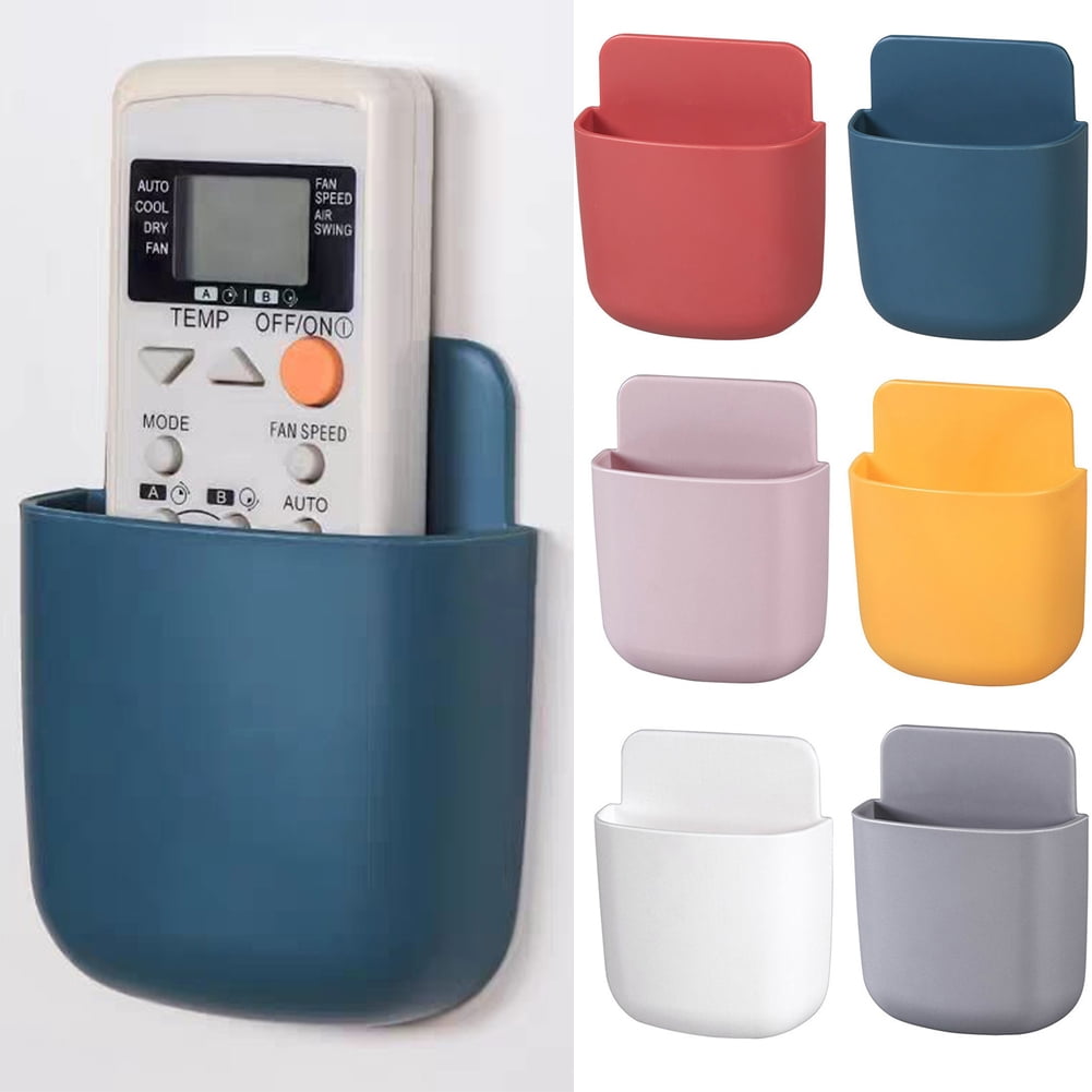 Cheer.US 3 Pcs Hole-Free Remote Holder, Wall Mount Remote Control ...