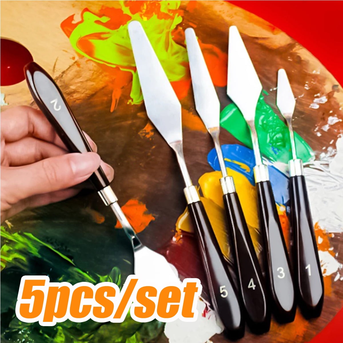 Cheer US Cake Cream Spatula 5 Pieces/Set Stainless Steel Frosting ...