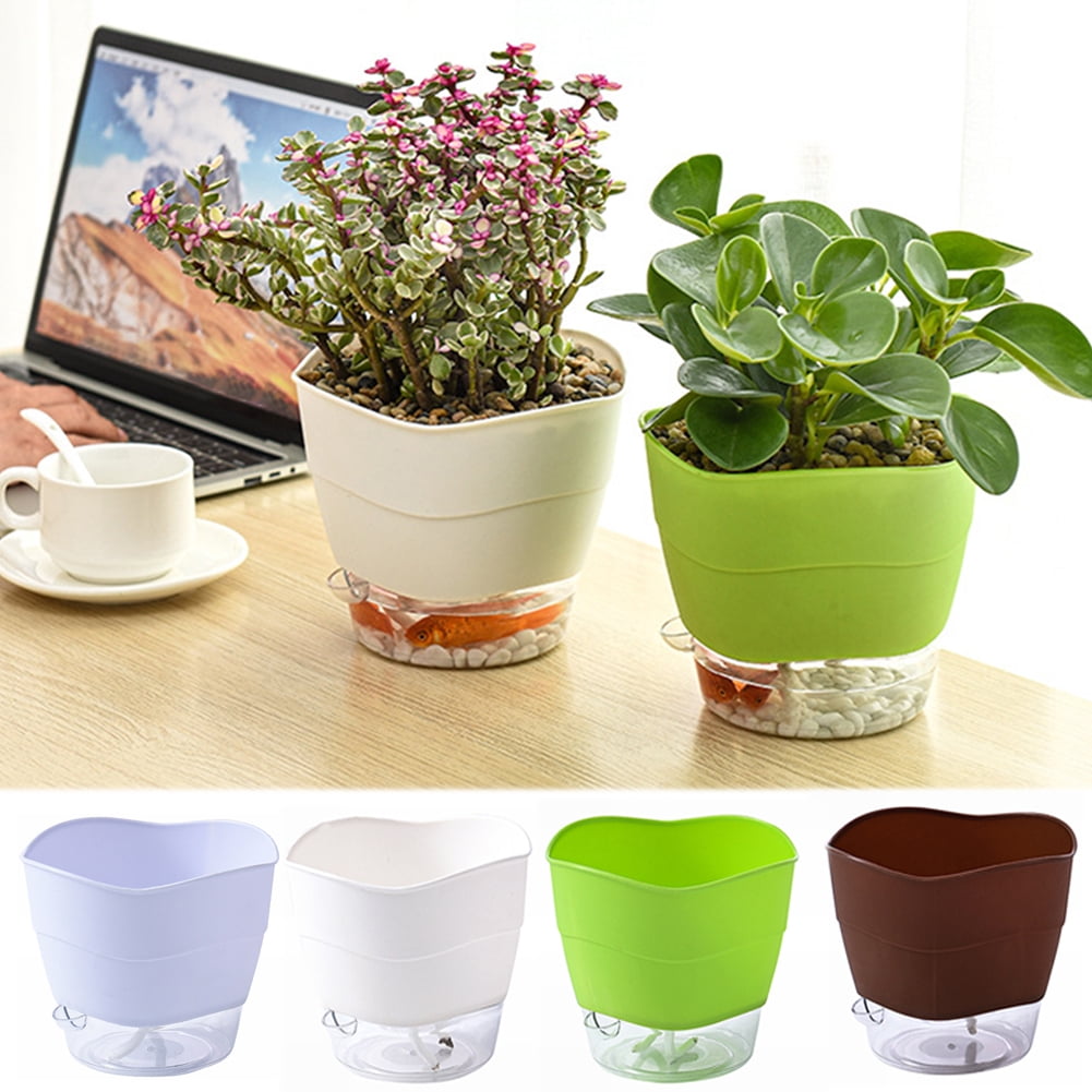 Cheer.US Flower Pot Indoor Modern Decorative Plastic Pots for Plants ...