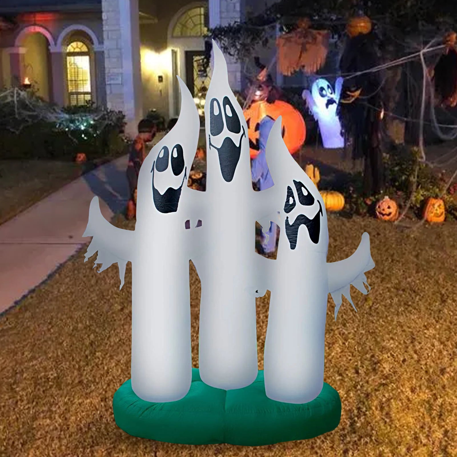 Cheer US Halloween Inflatable Towering Terrible Spooky Ghost with Build ...