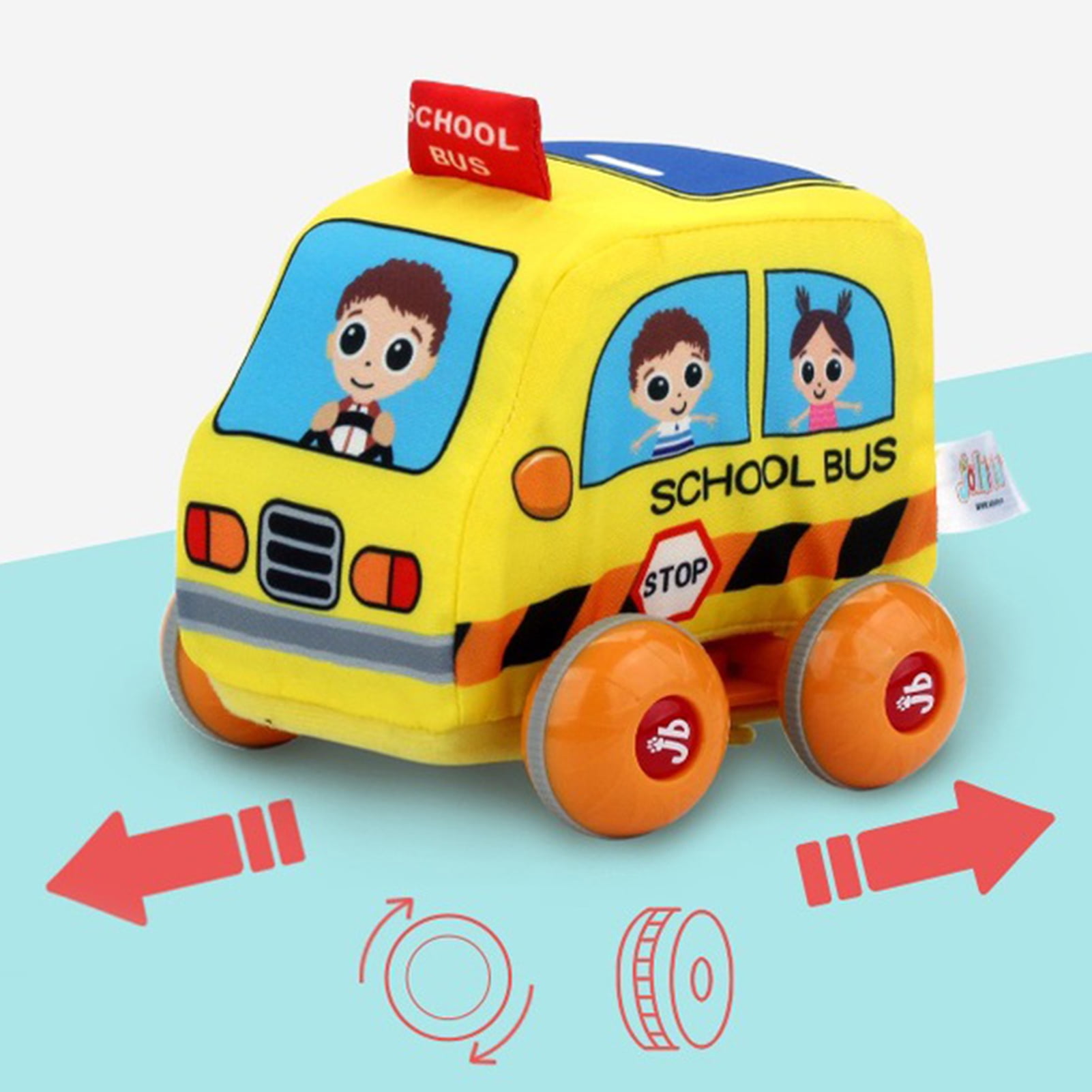 Cheer US Kids Pull-Back Vehicle Set - Soft Baby Toy Set With Cars and ...
