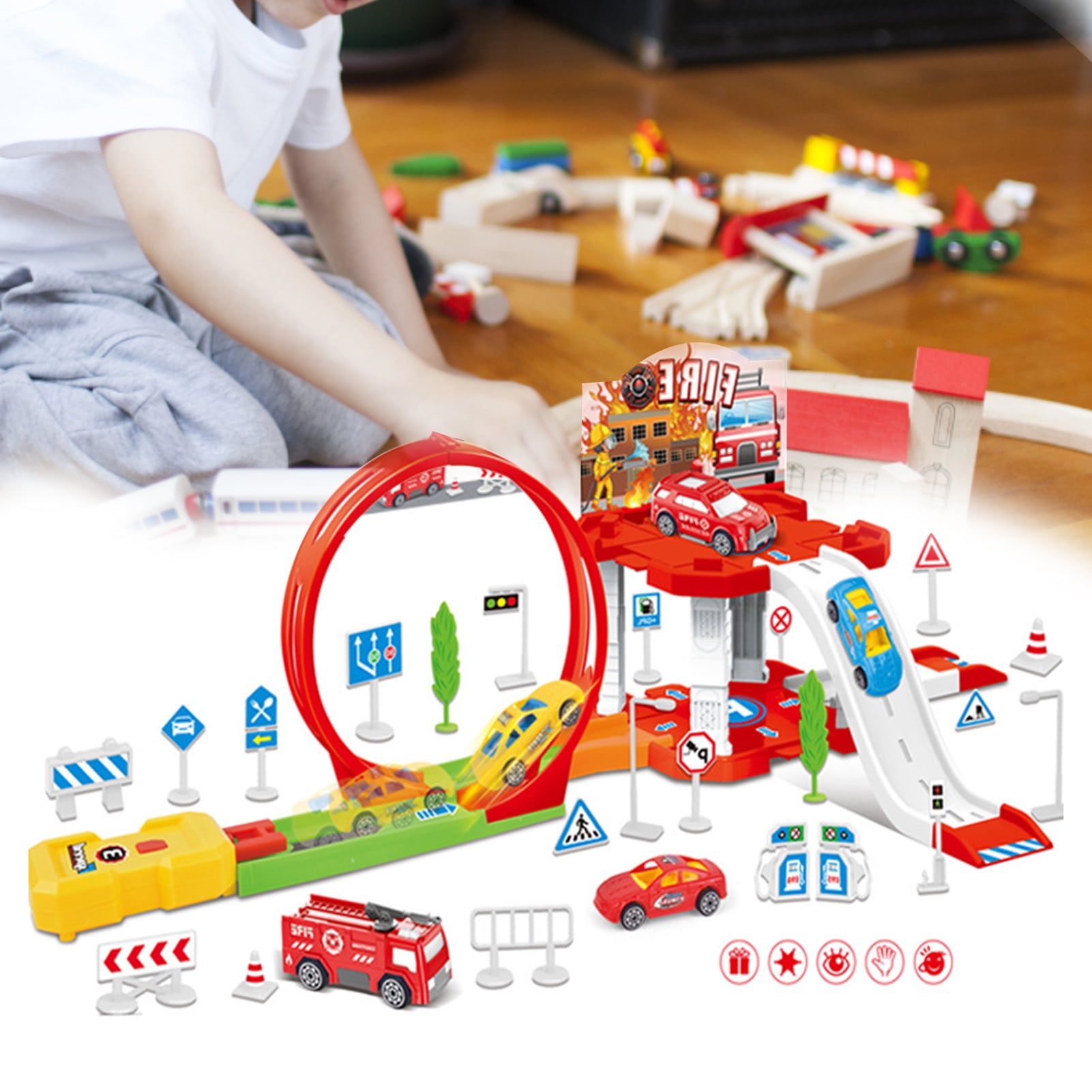 Cheer US Kids Race Track Toys for Boy Car Adventure Toy for 3 4 5 6 7 ...