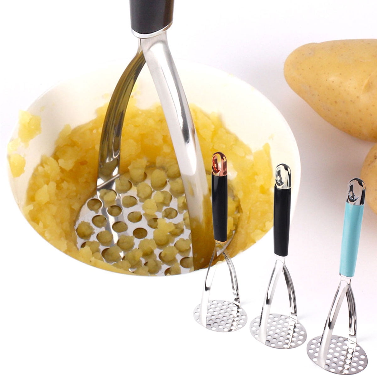Cheer US Kitchen Non-Scratch Potato Masher Kitchen Tool - Durable ...