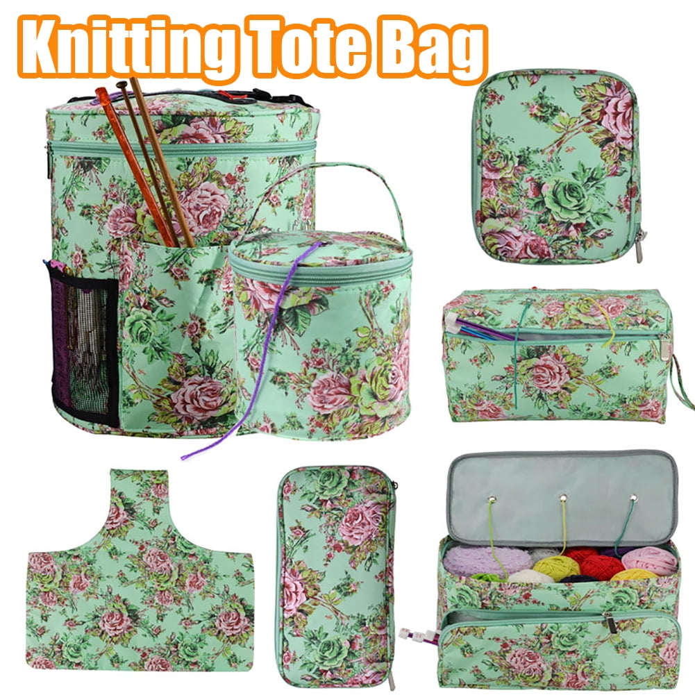 Cheer Us Knitting Bag Storage Organizer, Durable Portable Yarn Case ...