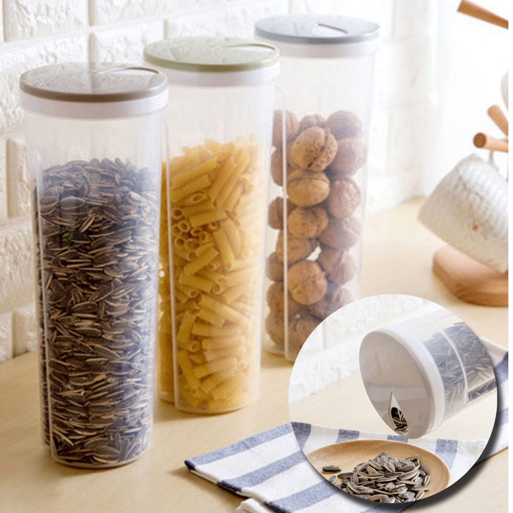 Cheer.US Plastic Container with Lid - Dry Food Storage Pasta Container ...