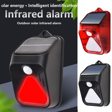LINKPAL Solar Powered Outdoor Security Alarm with LED Warning Strobe ...